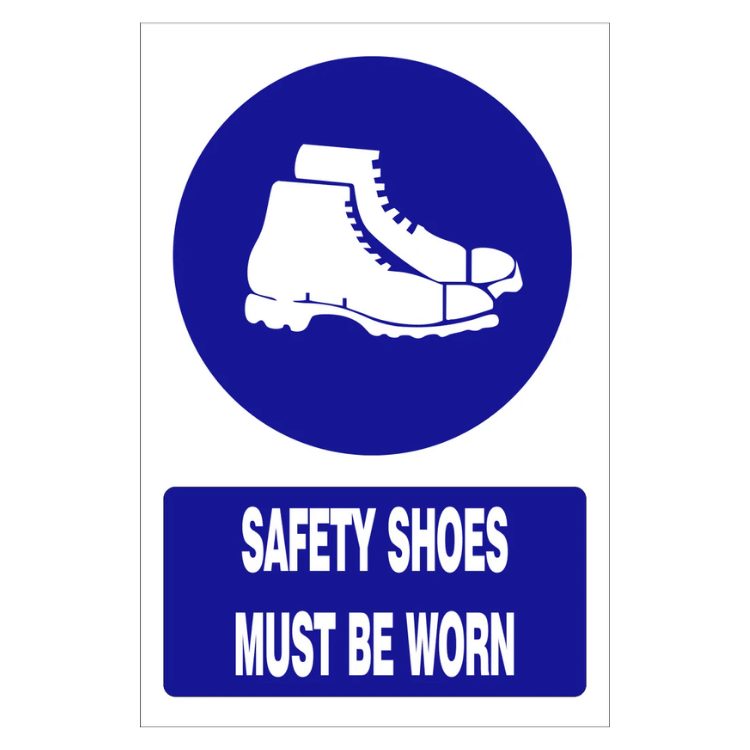 SAFETY SHOES MUST BE WORN SAFETY SIGN (MV007 A)