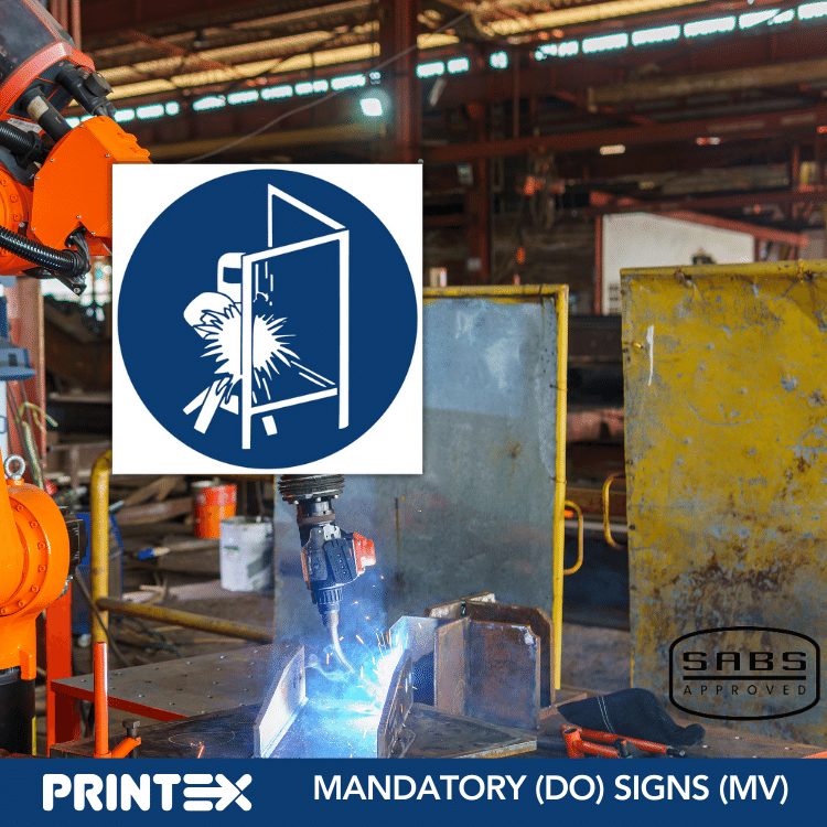 SCREENING SHALL BE USED SAFETY SIGN (MV 15)