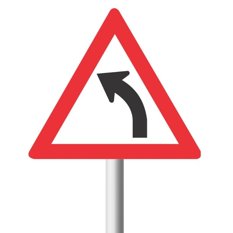 GENTLE CURVE (LEFT) ROAD SIGN (W203) - Road Signs