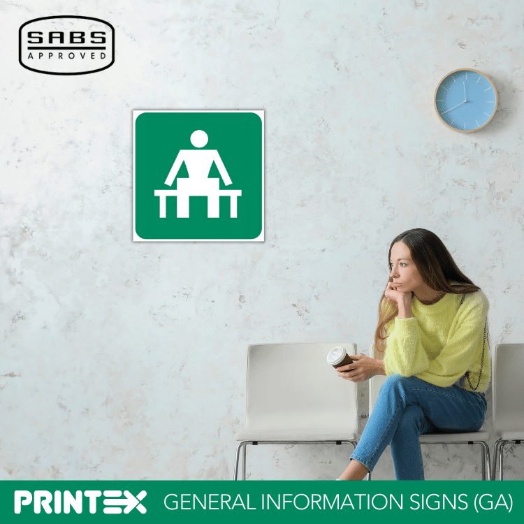WAITING PLACE SAFETY SIGN - General Information Signs