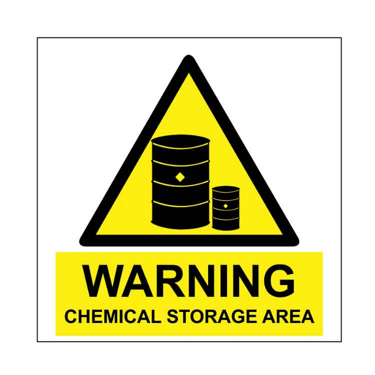 WARNING CHEMICAL STORAGE SAFETY SIGN (WCS01)