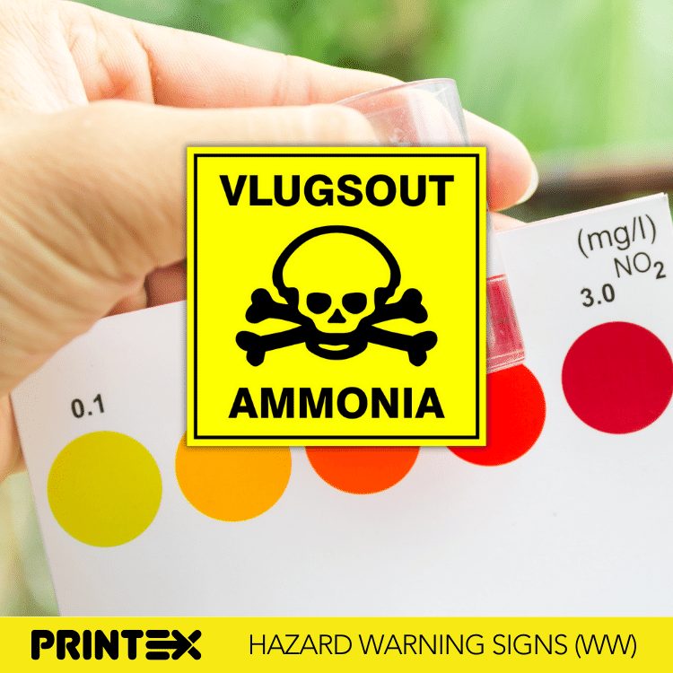 WARNING : AMMONIA SAFETY SIGN (HW22)