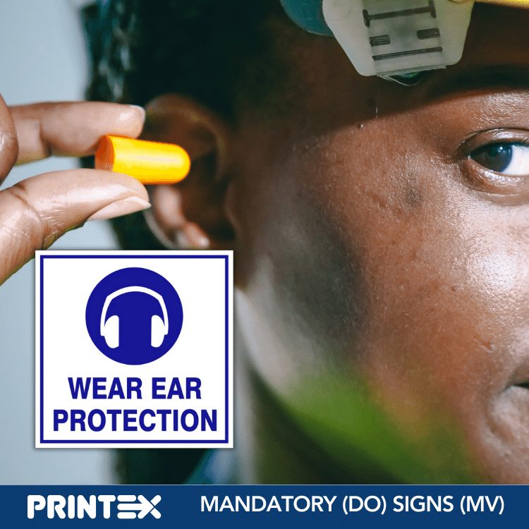 WEAR EAR PROTECTION SAFETY SIGN (M11) - Mandatory Signs (MV)