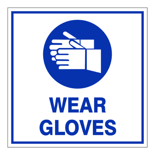 WEAR GLOVES SAFETY SIGN (M12) - Mandatory Signs (MV)