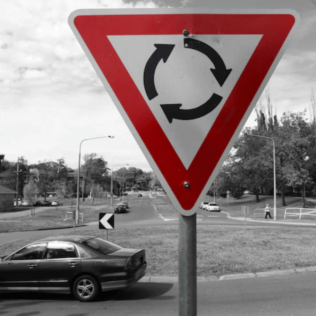 YIELD AT MINI-CIRCLE ROAD SIGN (R2.2) - Road Signs