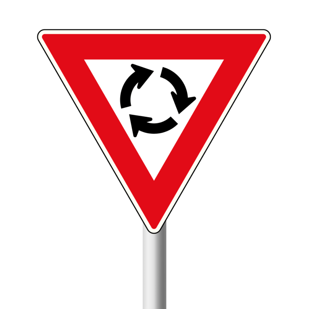 Yield At Mini-Circle Road Sign (R2.2) - Road Signs