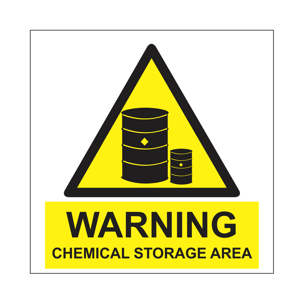WARNING CHEMICAL STORAGE SAFETY SIGN (WCS01)