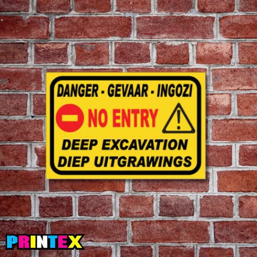 Danger Deep Excavation Business Sign | Printex