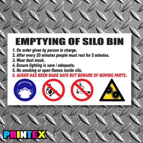 Emptying Silo Bins Business Sign | Printex