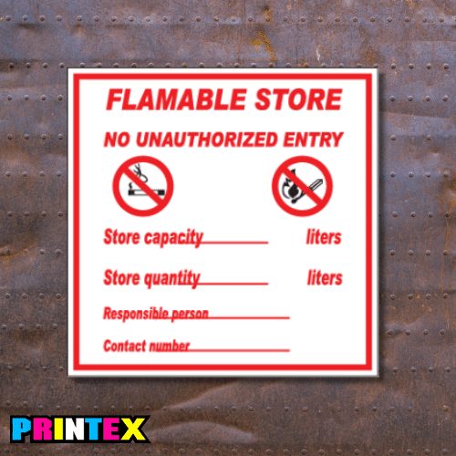 Flammable Store Sign | Gas Signs