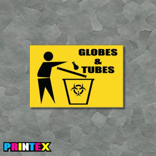 Globes & Tubes Disposal Business Sign | Waste Signs