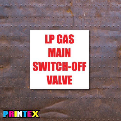 LP Gas Main Switch Sign | Gas Signs