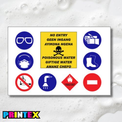 No Entry poisonous Water Sign | Poison Signs