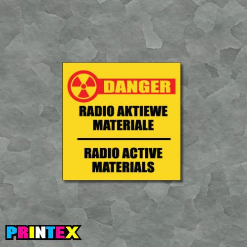 Radio Active Materials Business Sign | Waste Signs