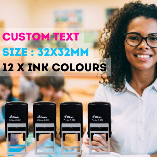 Shiny Teacher Stamps 32x32mm - Magic Wand | FREE Design