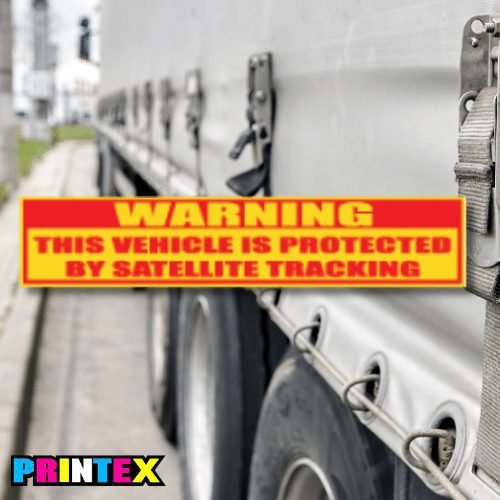 Warning Satellite Vehicle Sticker | Printex