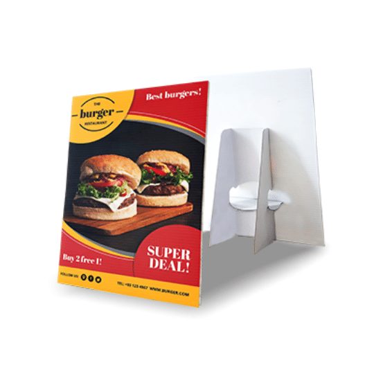 Custom Printed A2 Counter Standees | Custom Boards