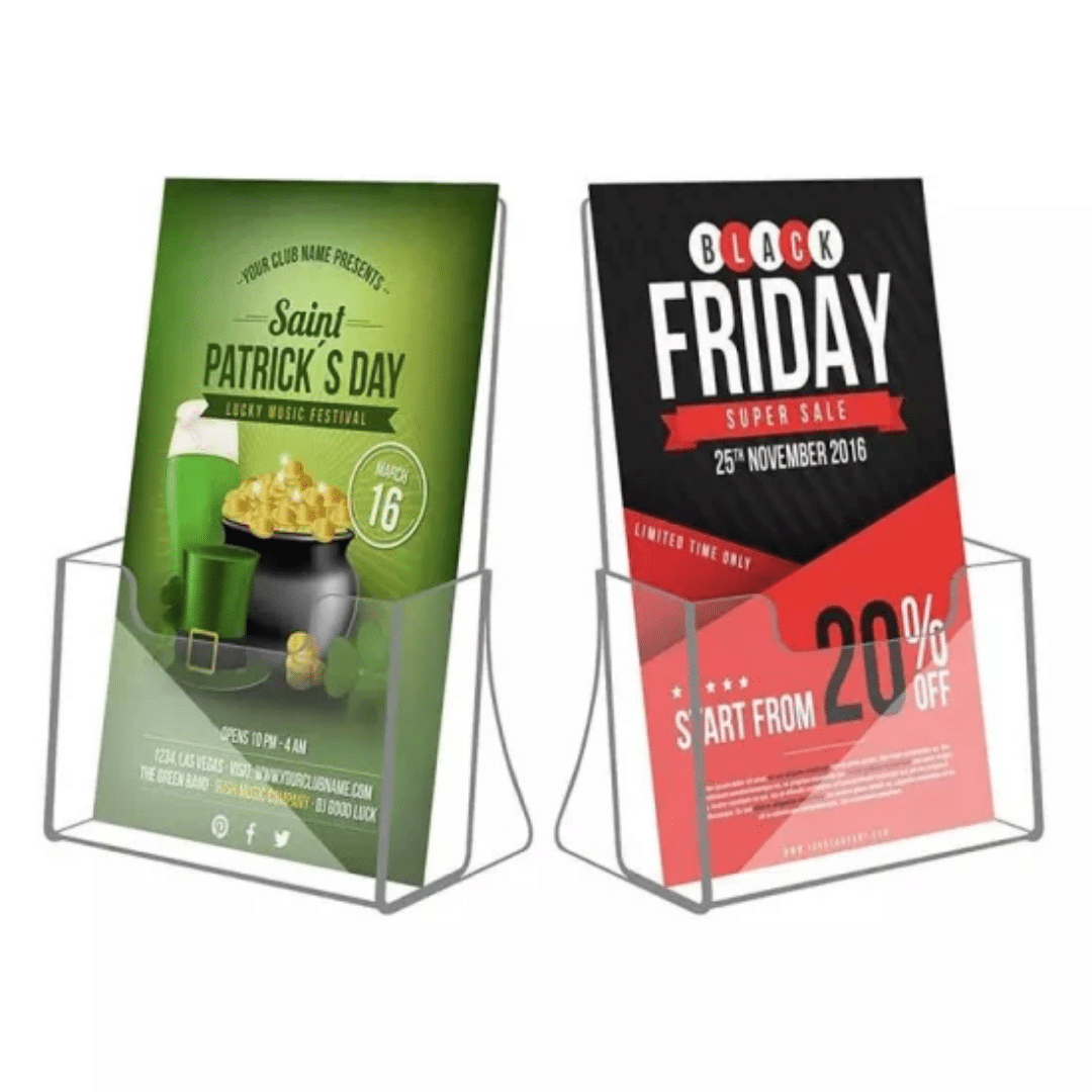 Classic A4 Clear Brochure Holders | Marketing Materials