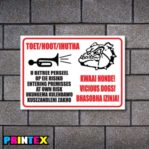 Beware Dog Hoot Business Sign | Security & Indemnity Signs | Printex