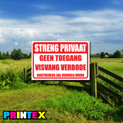 Geen Visvang Business Sign | Security & Indemnity Signs | Printex