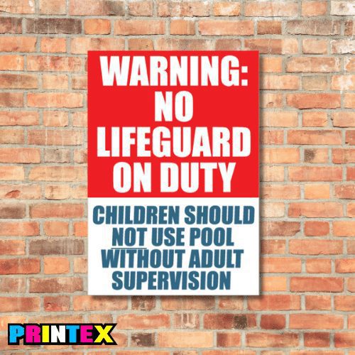 No Lifeguard Business Sign | Security & Indemnity Signs | Printex