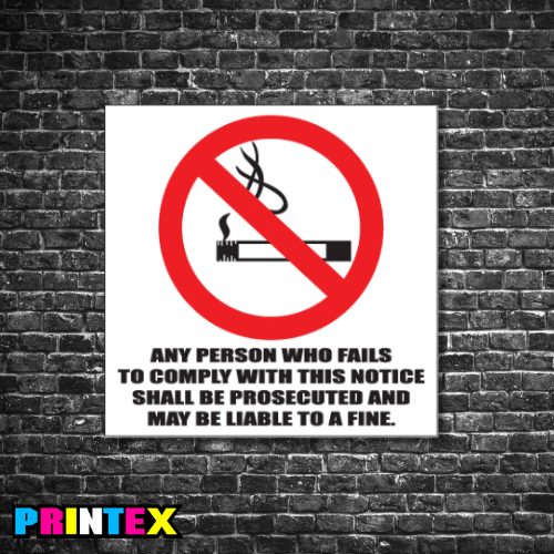 No Smoking Fine Business Sign | Office & Retail Signs | Printex