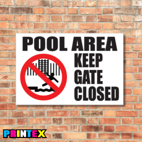 Pool Area Notice Business Sign | Security & Indemnity Signs | Printex