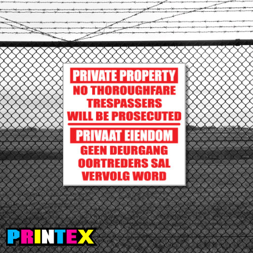 Private Property Business Sign | Security & Indemnity Signs | Printex