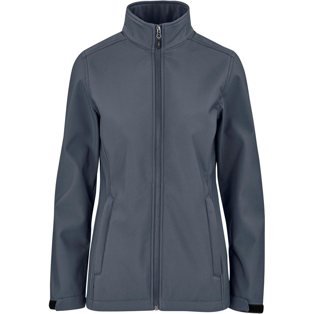 Ladies Maxson Softshell Jacket - Grey | FREE Design