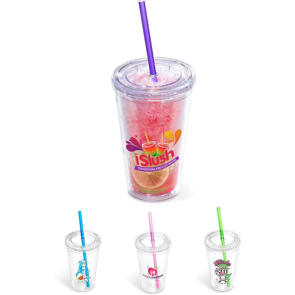 Malibu Double-Wall Frosted Straw Tumbler | FREE Design