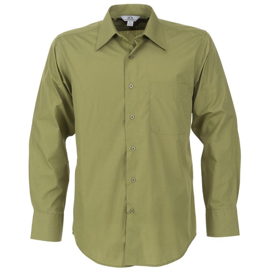 Mens Long Sleeve Metro Shirt - Green | FREE Design