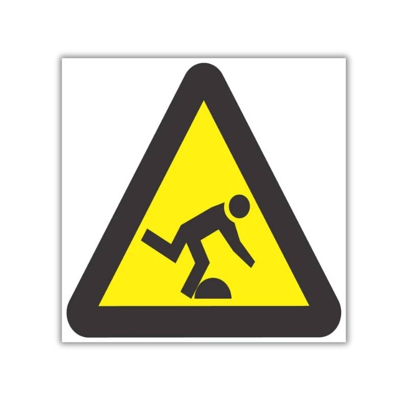 Beware Tripping Hazard Safety Sign (WW33)