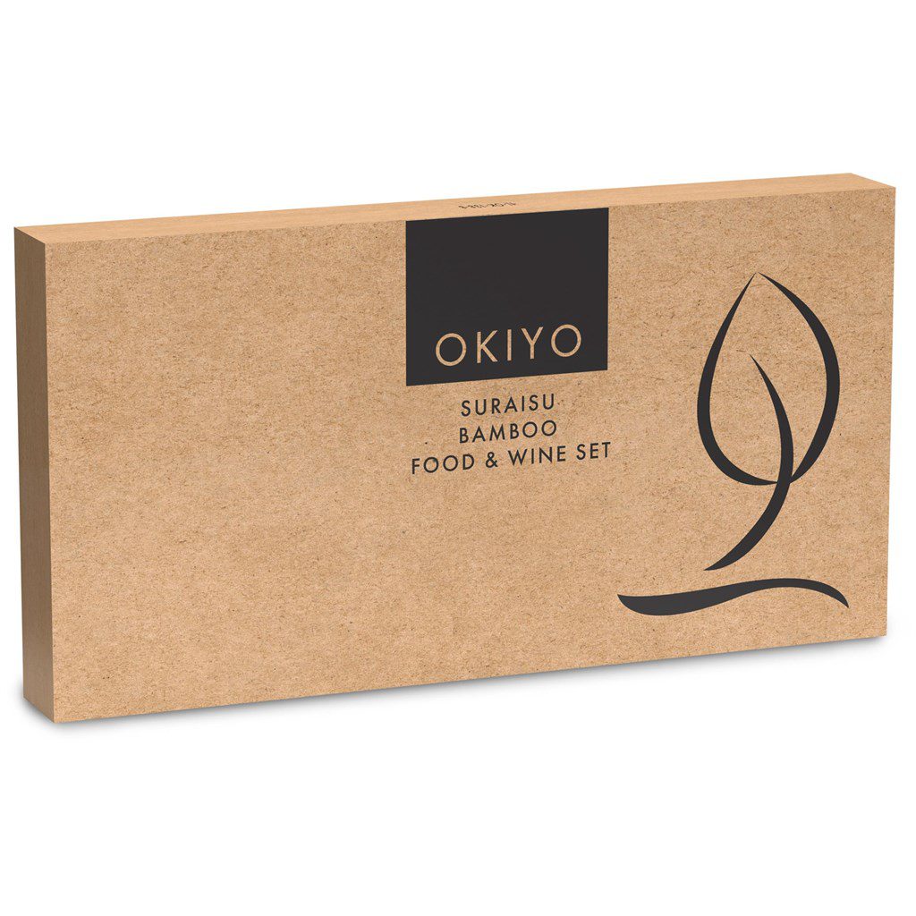 Okiyo Suraisu Bamboo Food & Wine Set | FREE Design