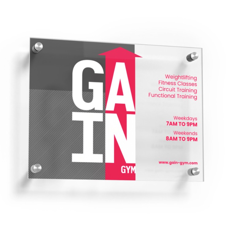 Custom Printed Perspex Acrylic Signs | FREE Design