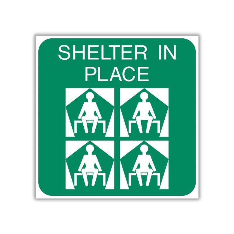Shelter In Place Safety Sign (GA25) - General Information Signs