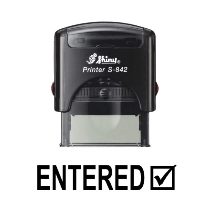Shiny S-842 Ready Made Dater Stamp Entered