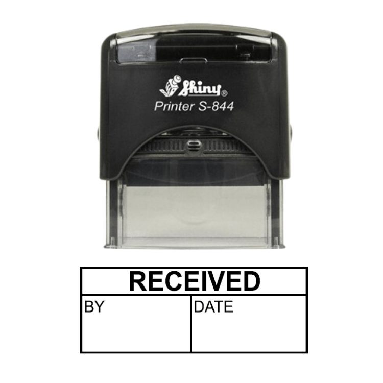 Shiny S-844 Ready Made Stamp Received By Block