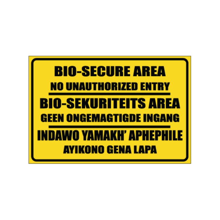 Bio-Secure Area Business Sign | Waste Signs