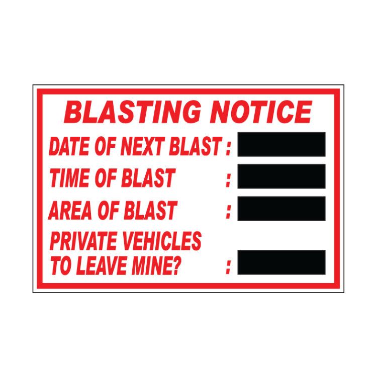 Blasting Notice Business Sign | Printex