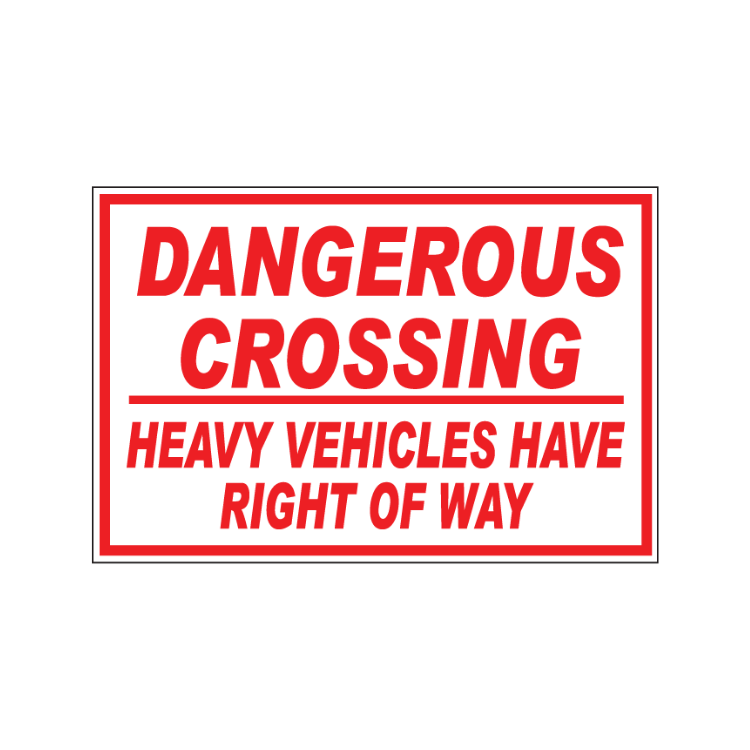 Dangerous Crossing Business Sign | Printex
