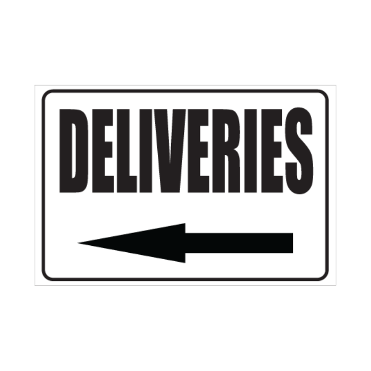 Deliveries Arrow Business Sign | Office & Retail Signs | Printex