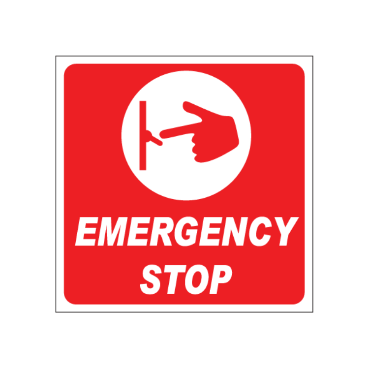 Emergency Stop Business Sign | Electrical Signs