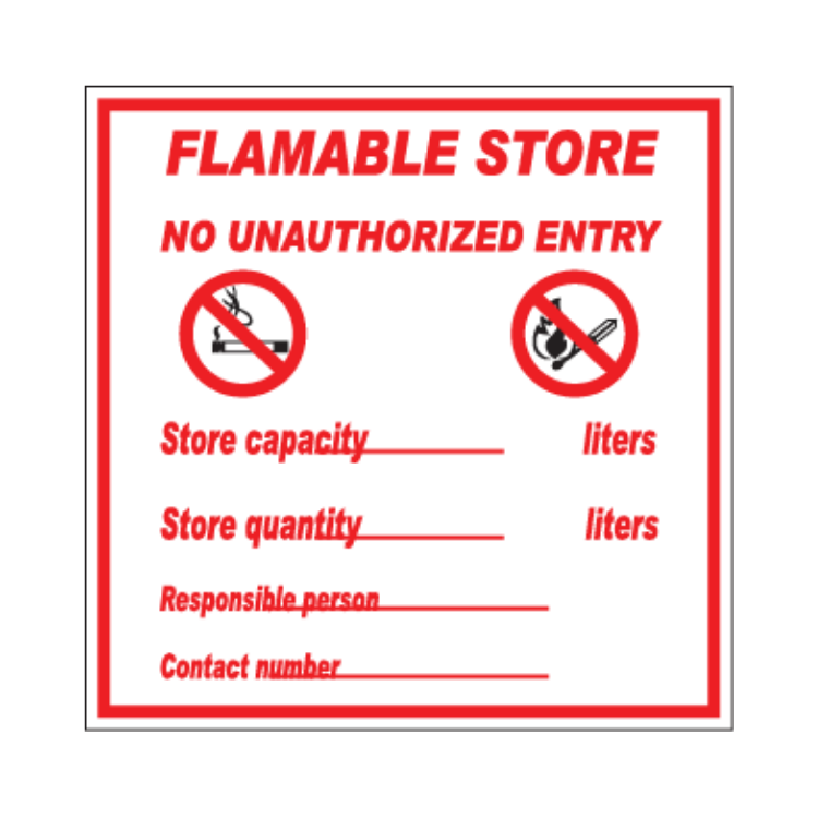 Flammable Store Sign | Gas Signs