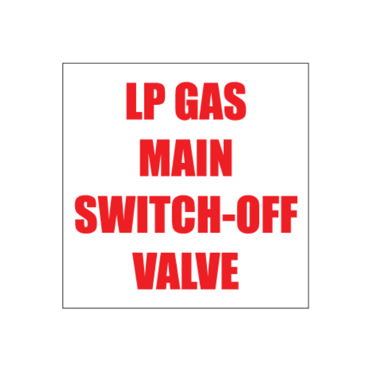 LP Gas Main Switch Sign | Gas Signs