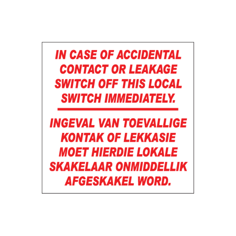 Leakage Switch Business Sign | Electrical Signs