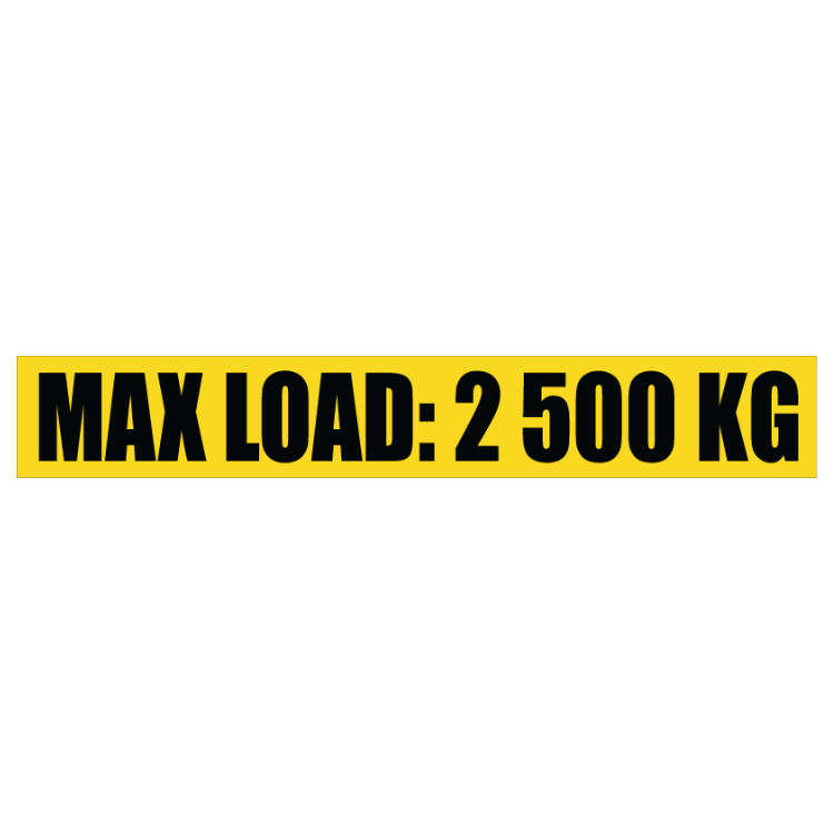 Max Load kg Business Sign | Printex
