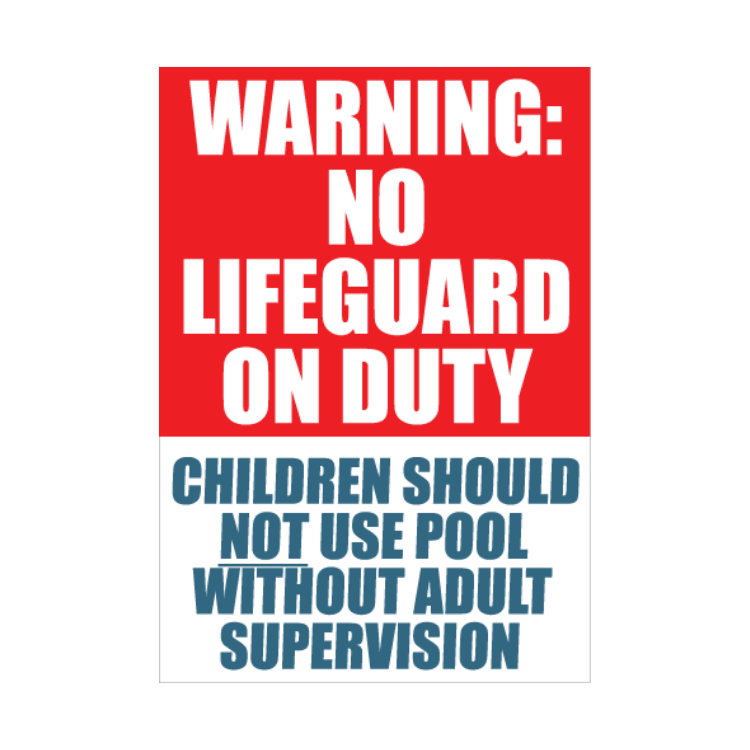 No Lifeguard Business Sign | Security & Indemnity Signs | Printex