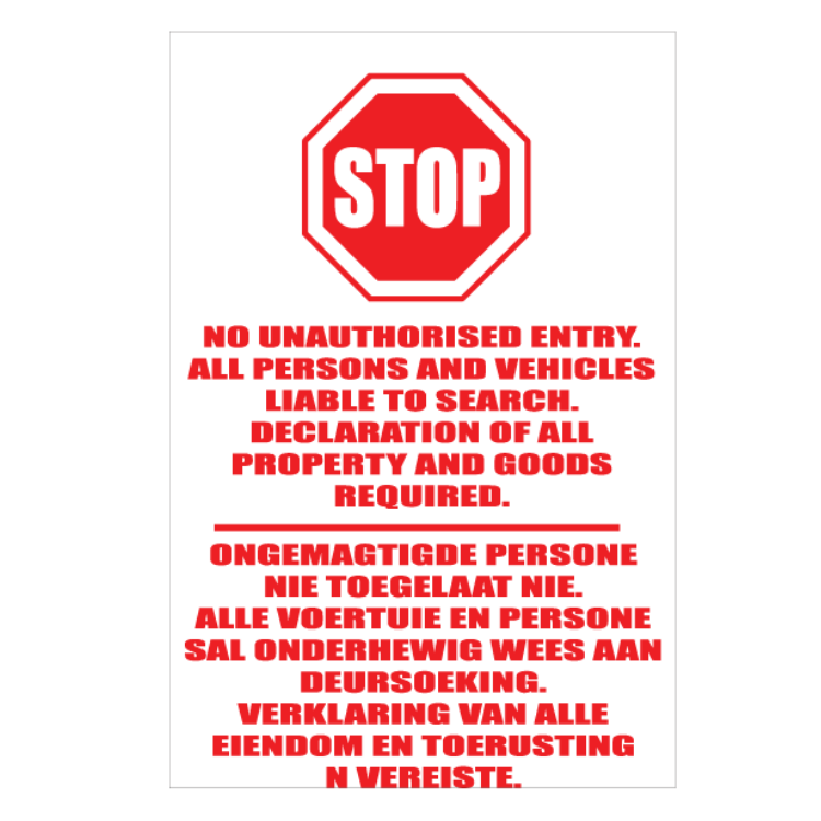 Not Allowed Premises Business Sign | Security & Indemnity Signs | Printex