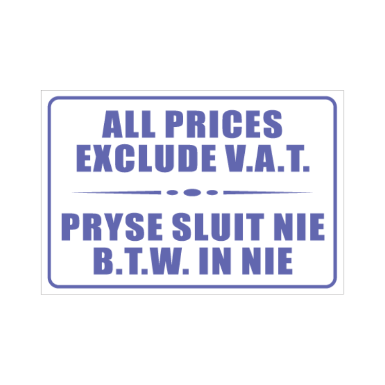 VAT Excluded Business Sign | Office & Retail Signs | Printex