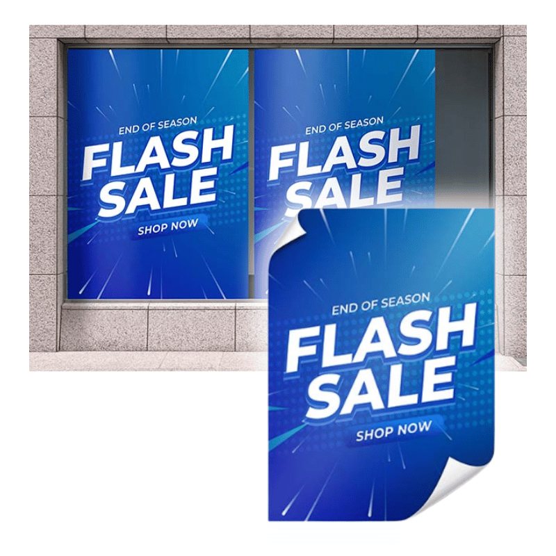 Custom Printed Window Stickers | FREE Design Included